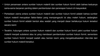 Sumber Hukum Materil dan Sumber Hukum Formil Tata Negara | PPTX