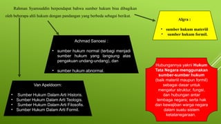 Sumber Hukum Materil dan Sumber Hukum Formil Tata Negara | PPTX