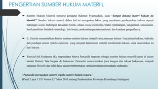 Sumber Hukum Materil dan Sumber Hukum Formil Tata Negara | PPTX