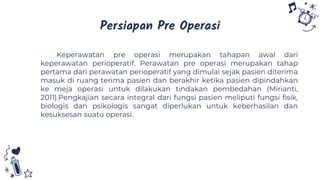 ASUHAN KEPERAWATAN PRE OPERASI OLEH KELOMPOK V | PPTX