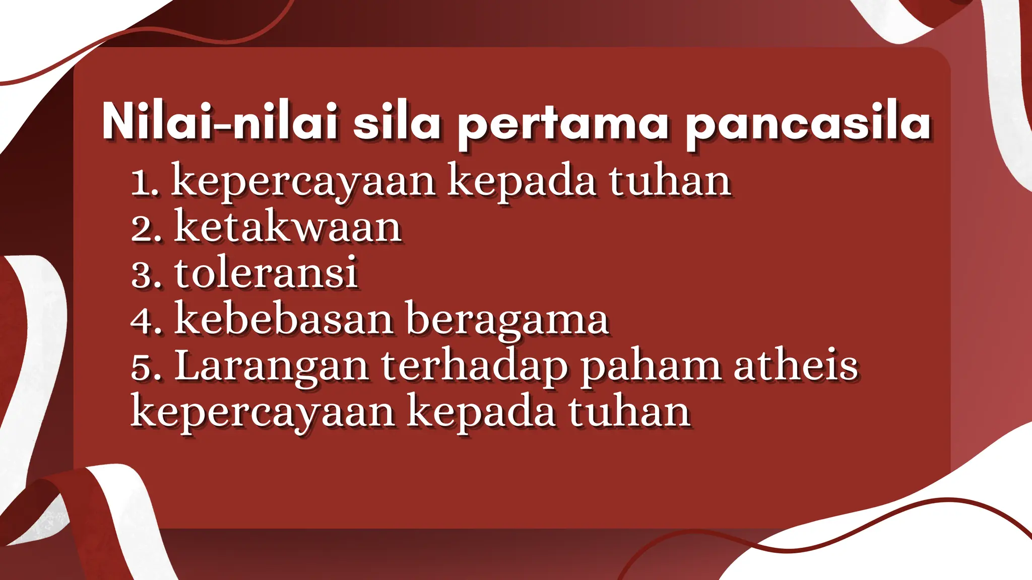 POWER POIN PANCASILA PENGAMALAN SILA PERTAMA PANCASILA "KETUHANAN YANG MAHA ESA DALAM KEHIDUPAN ...
