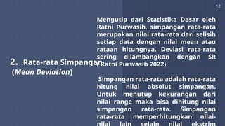 ( JANGKAUAN, SIMPANGAN RATA – RATA, SIMPANGAN BAKU ) | PPT