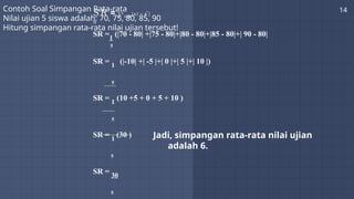 ( JANGKAUAN, SIMPANGAN RATA – RATA, SIMPANGAN BAKU ) | PPTX