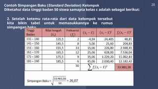 ( JANGKAUAN, SIMPANGAN RATA – RATA, SIMPANGAN BAKU ) | PPT