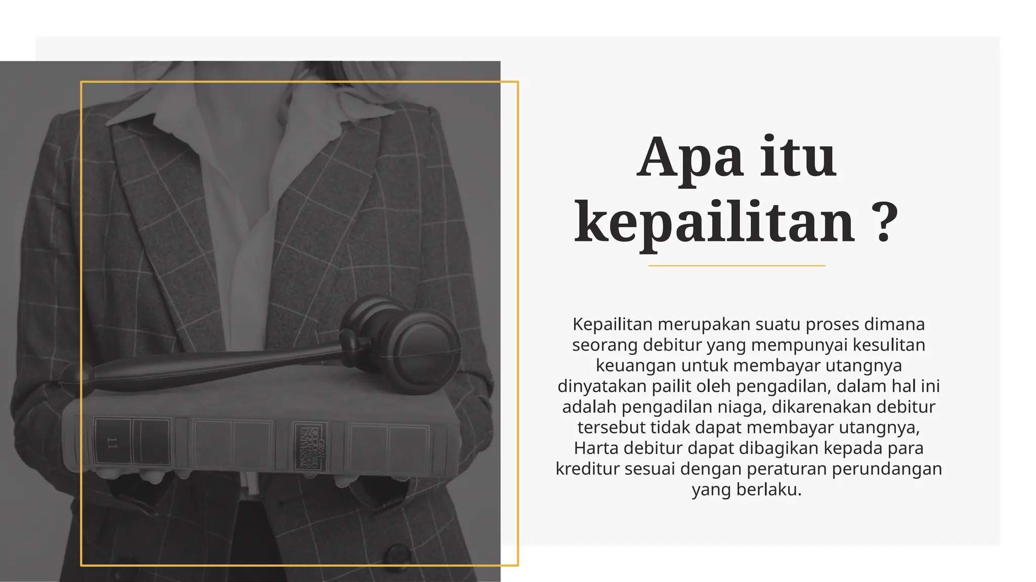 Materi Kepailitan Ilmu Hukum dalam konteks management | PPT