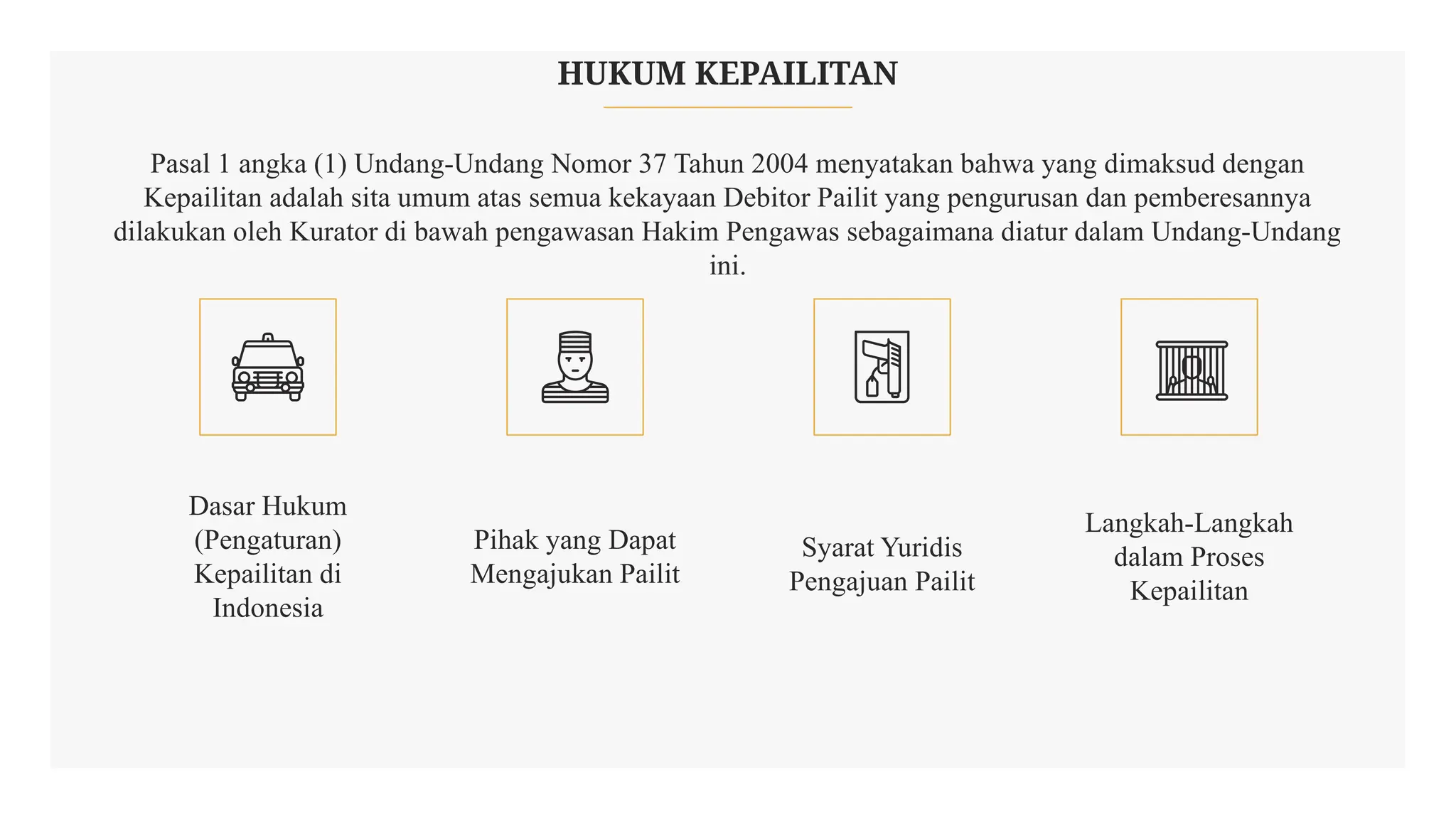 Materi Kepailitan Ilmu Hukum dalam konteks management | PPT