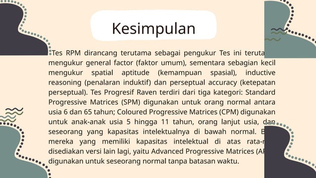 tes intelegensi psikologi cpm, spm, APM .pptx