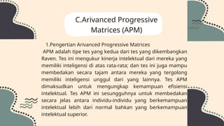 tes intelegensi psikologi cpm, spm, APM .pptx