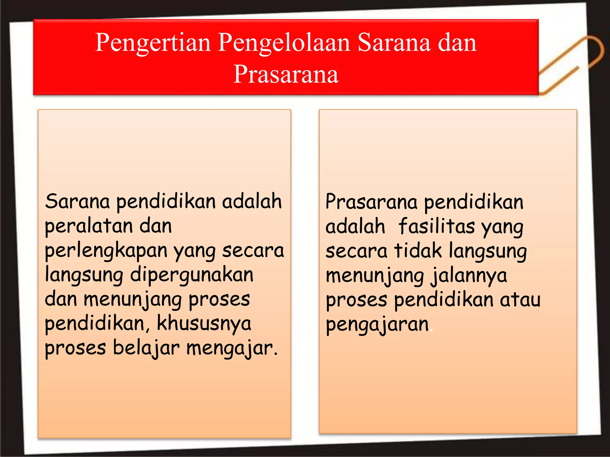 Pengelolaan Sarana dan Prasarana Pendidikan | PPTX