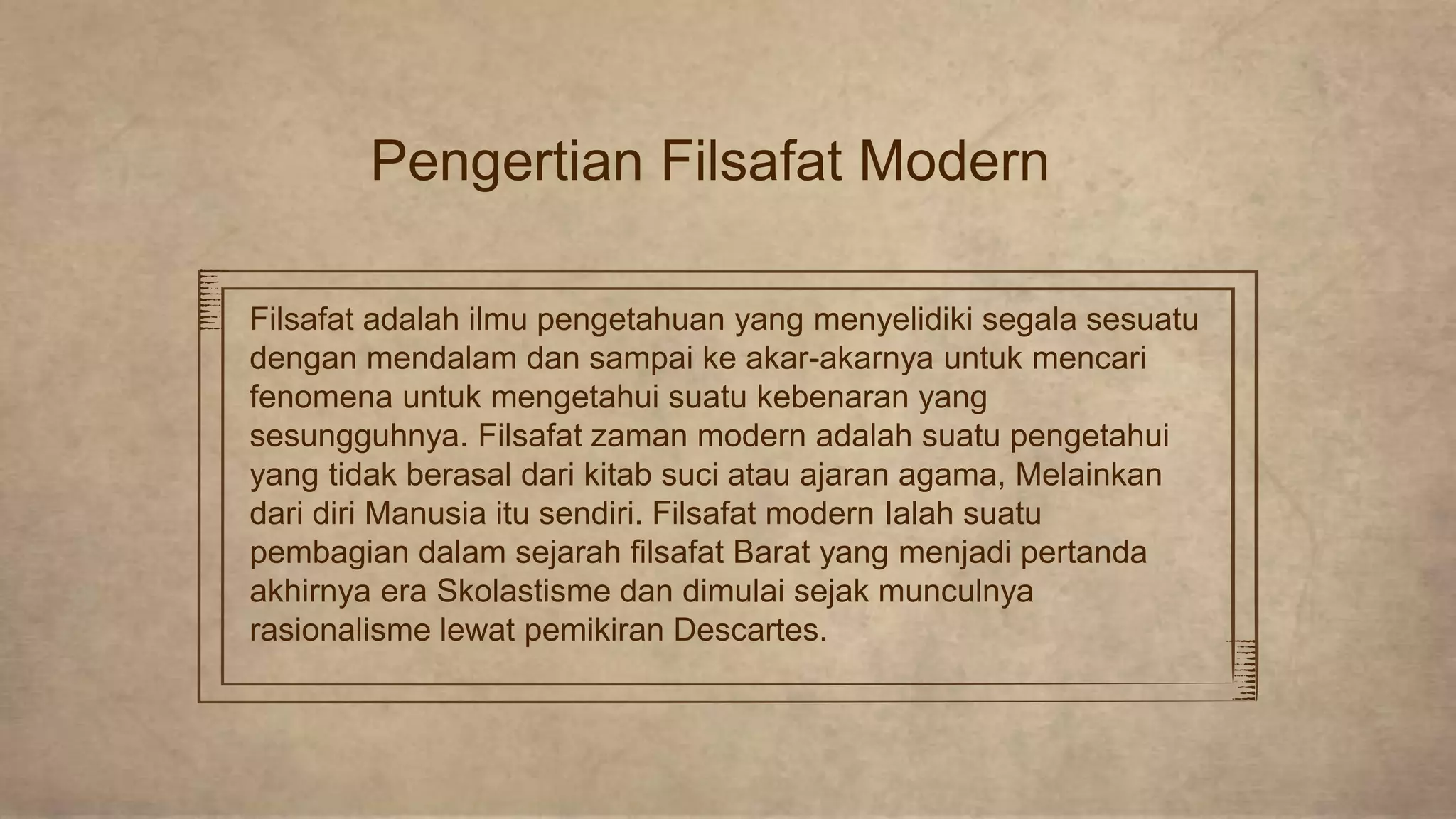 Filsafat Moderen | PPTX