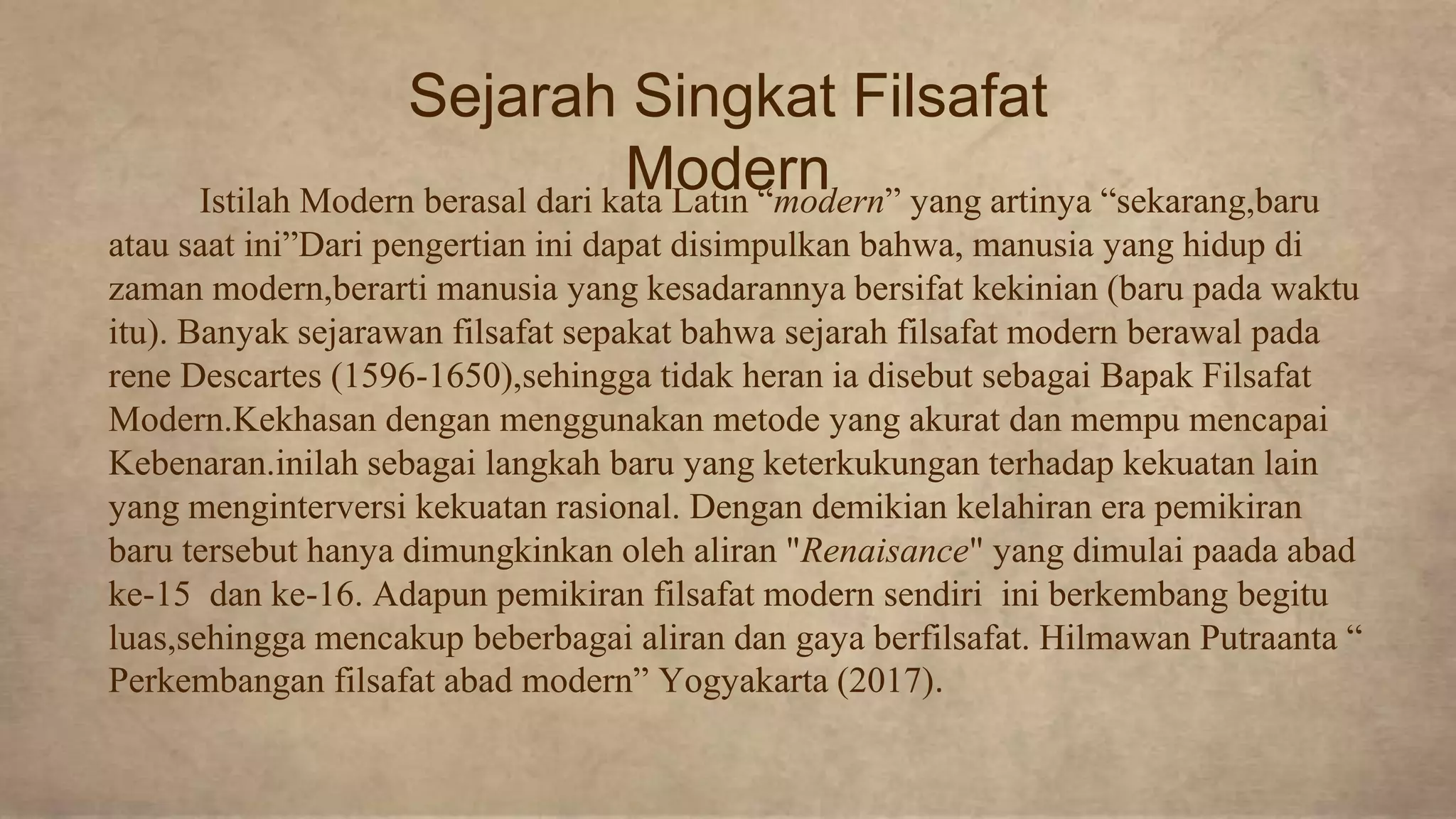 Filsafat Moderen | PPTX