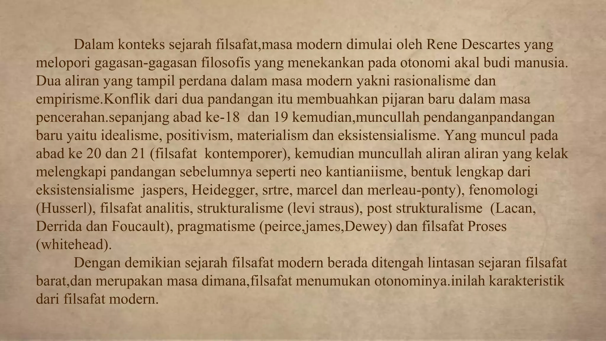 Filsafat Moderen | PPTX