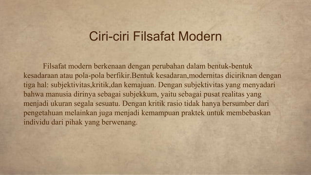 Filsafat Moderen | PPTX
