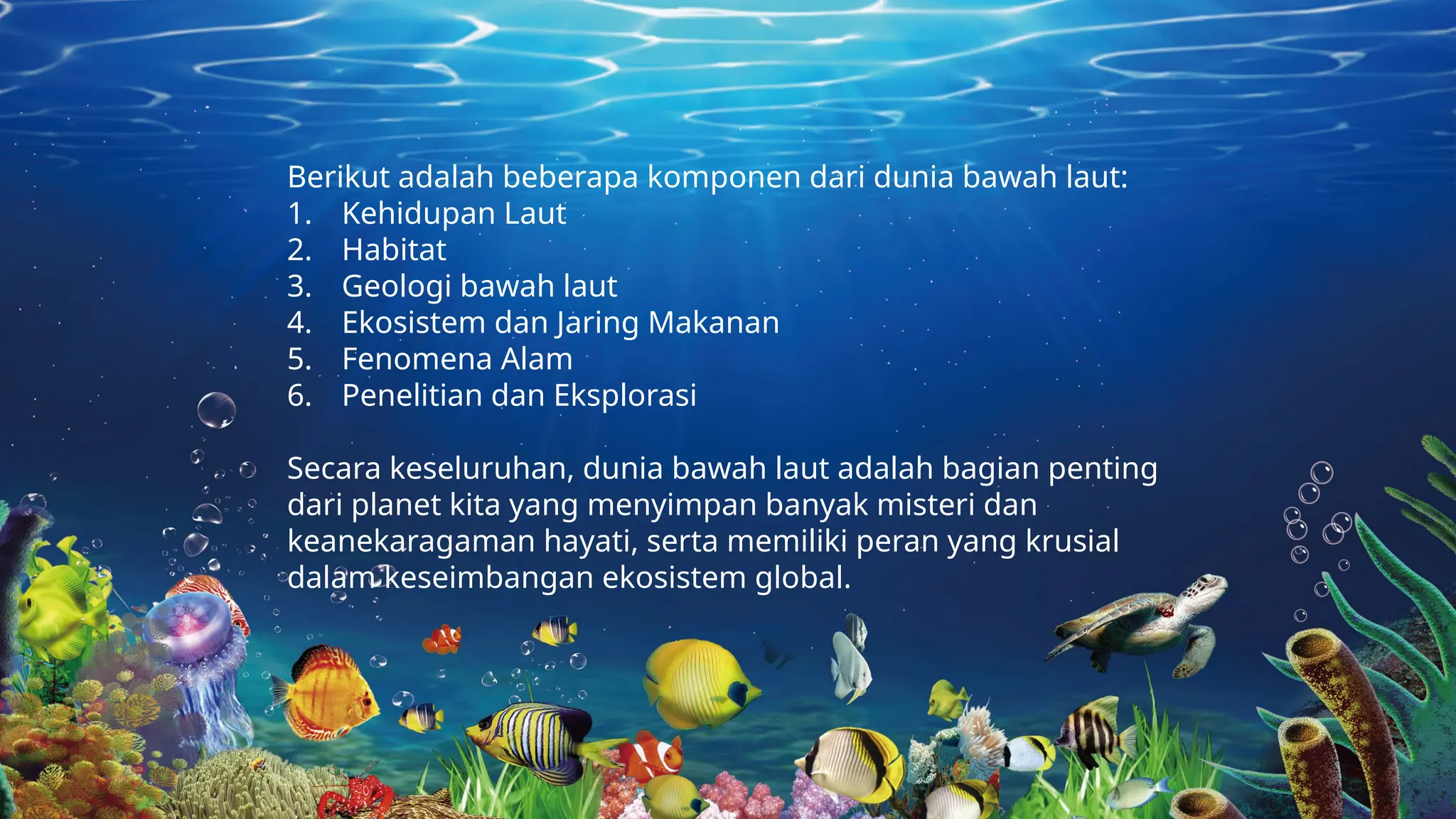 PPT Dunia Bawah Laut Kelompok AVO Smkn35 | PPT | Free Download