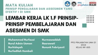 Prinsip Pembelajaran dan asesmen yang berpusat pada peserta didik (PPAE ...