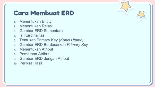 Database Entity Relationship Diagram (ERD) | PPTX