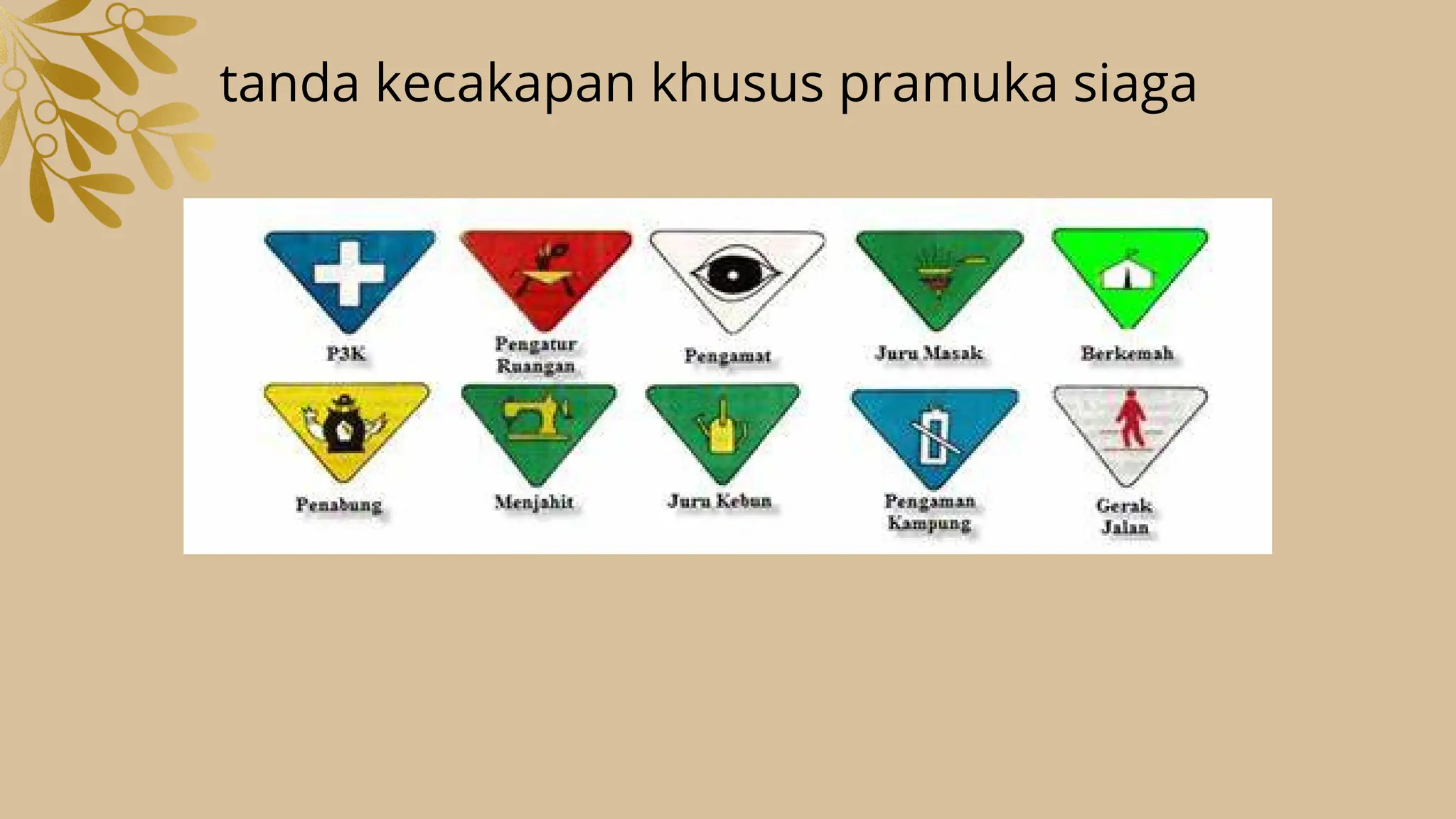 TANDA KECAKAPAN UMUM PRAMUKA SIAGA TANDA KECAKAPAN KHUSUS PRAMUKA SIAGA ...