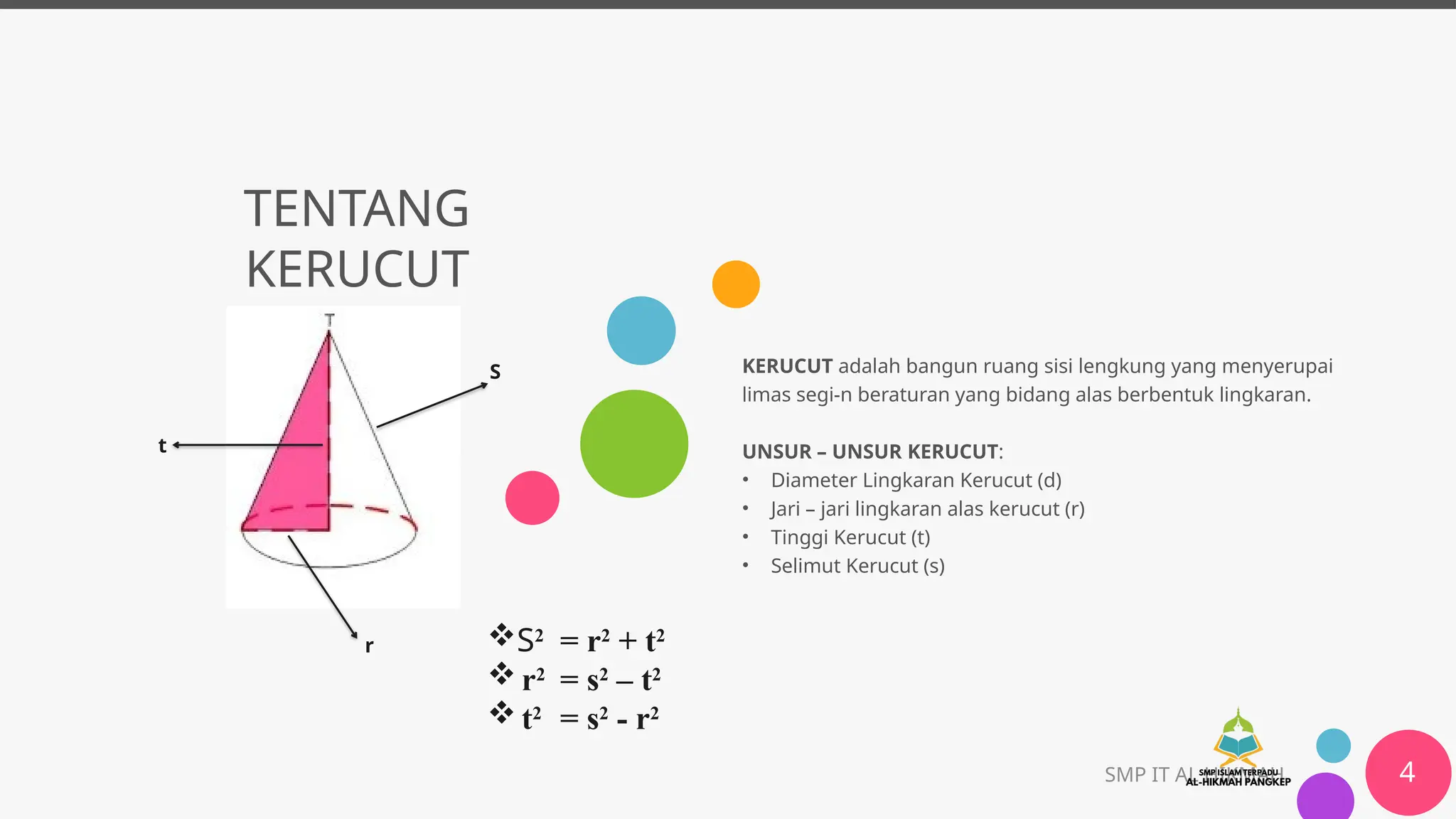 PPT Bangun ruang sisi lengkung (kerucut) Kelas IX semester II.pptx