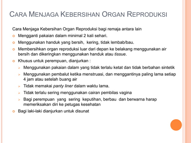 materi penyuluhan kesehatan reproduksi remaja | PPT