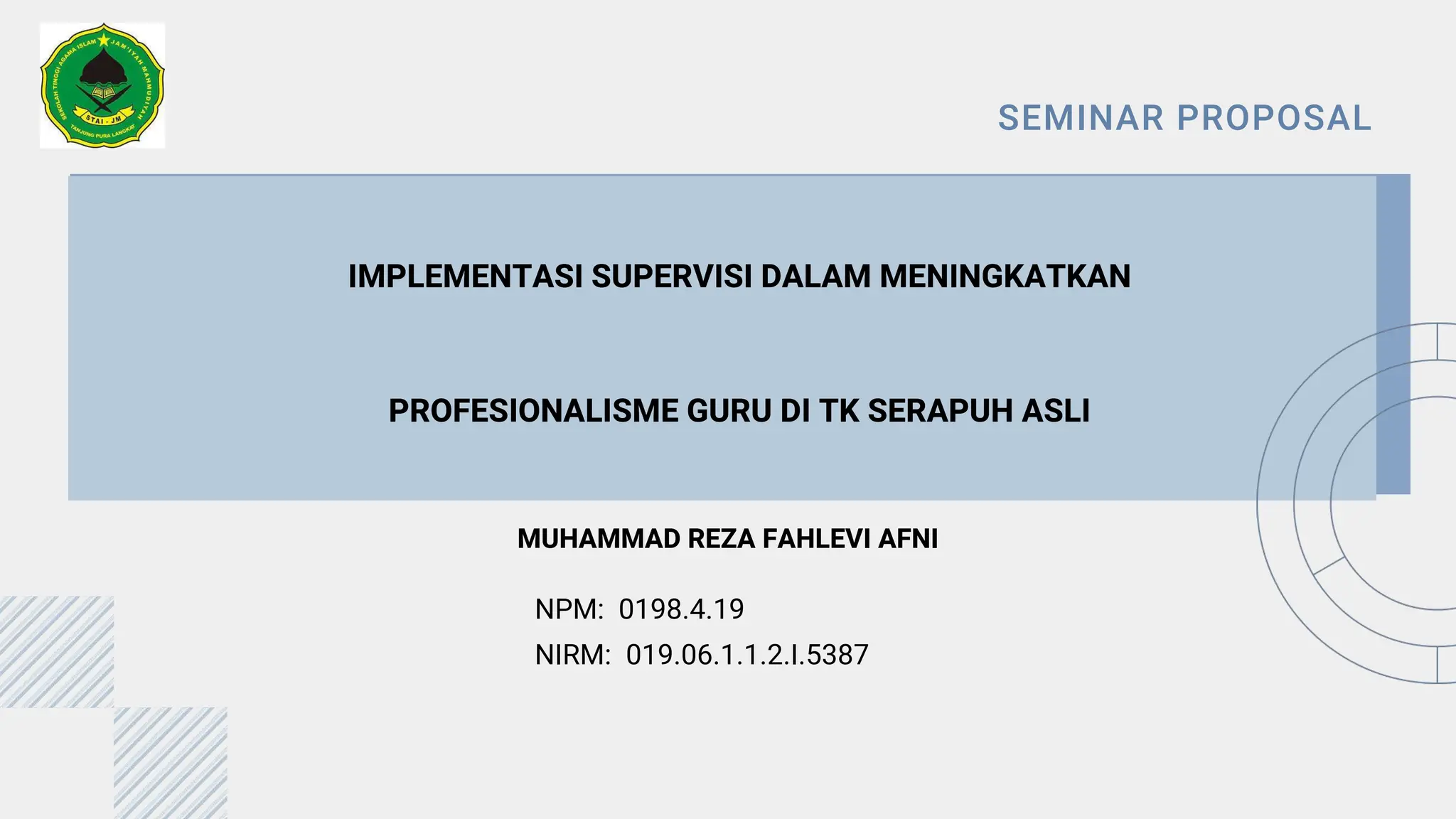 IMPLEMENTASI SUPERVISI DALAM MENINGKATKAN PROFESSIONALISME GURU TK SERAPUH ASLI | PPT