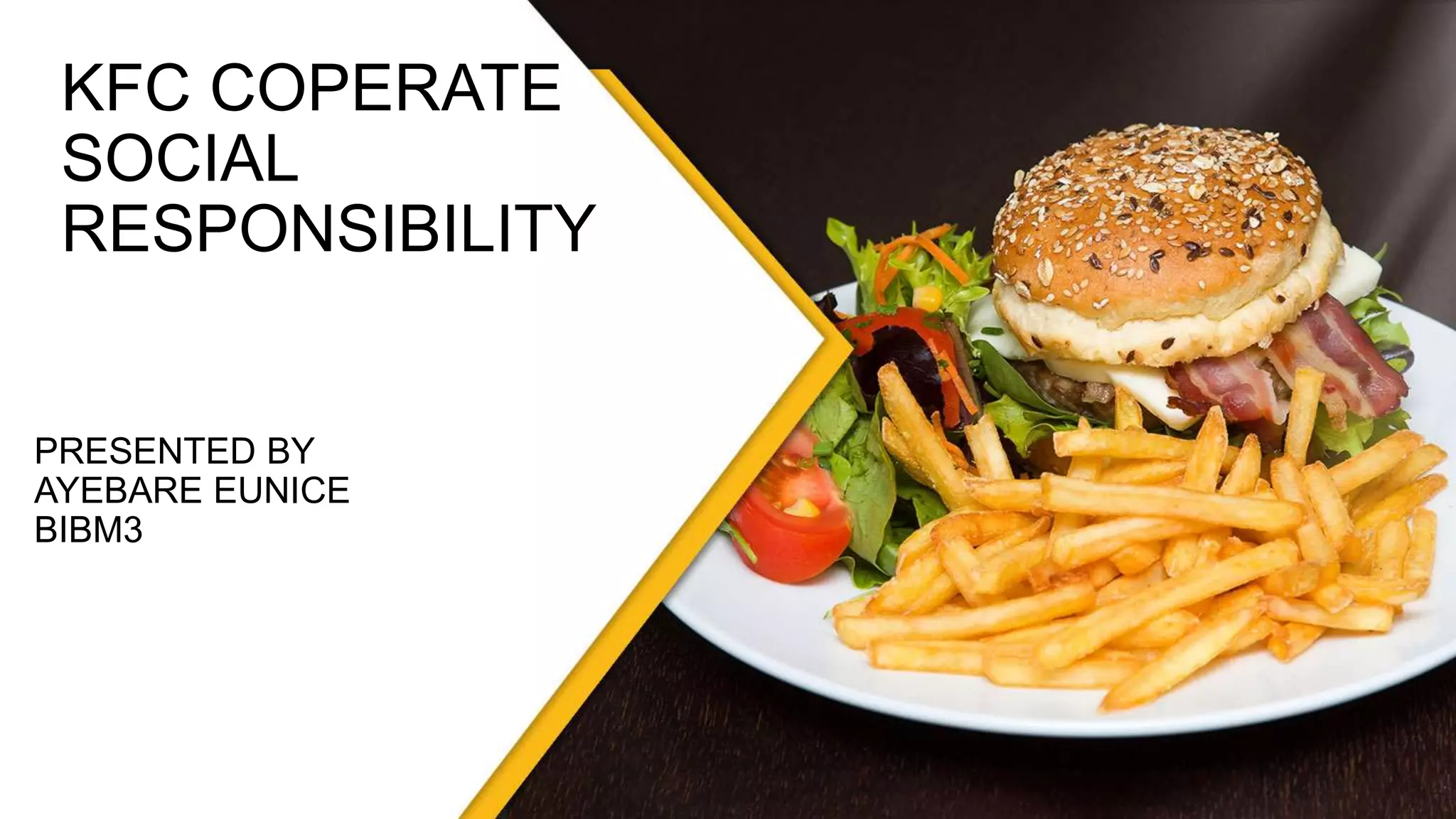 Kentucky Fried Chicken Coperate Social Responsibility. | PPTX