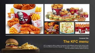 Kentucky Fried Chicken Coperate Social Responsibility. | PPT