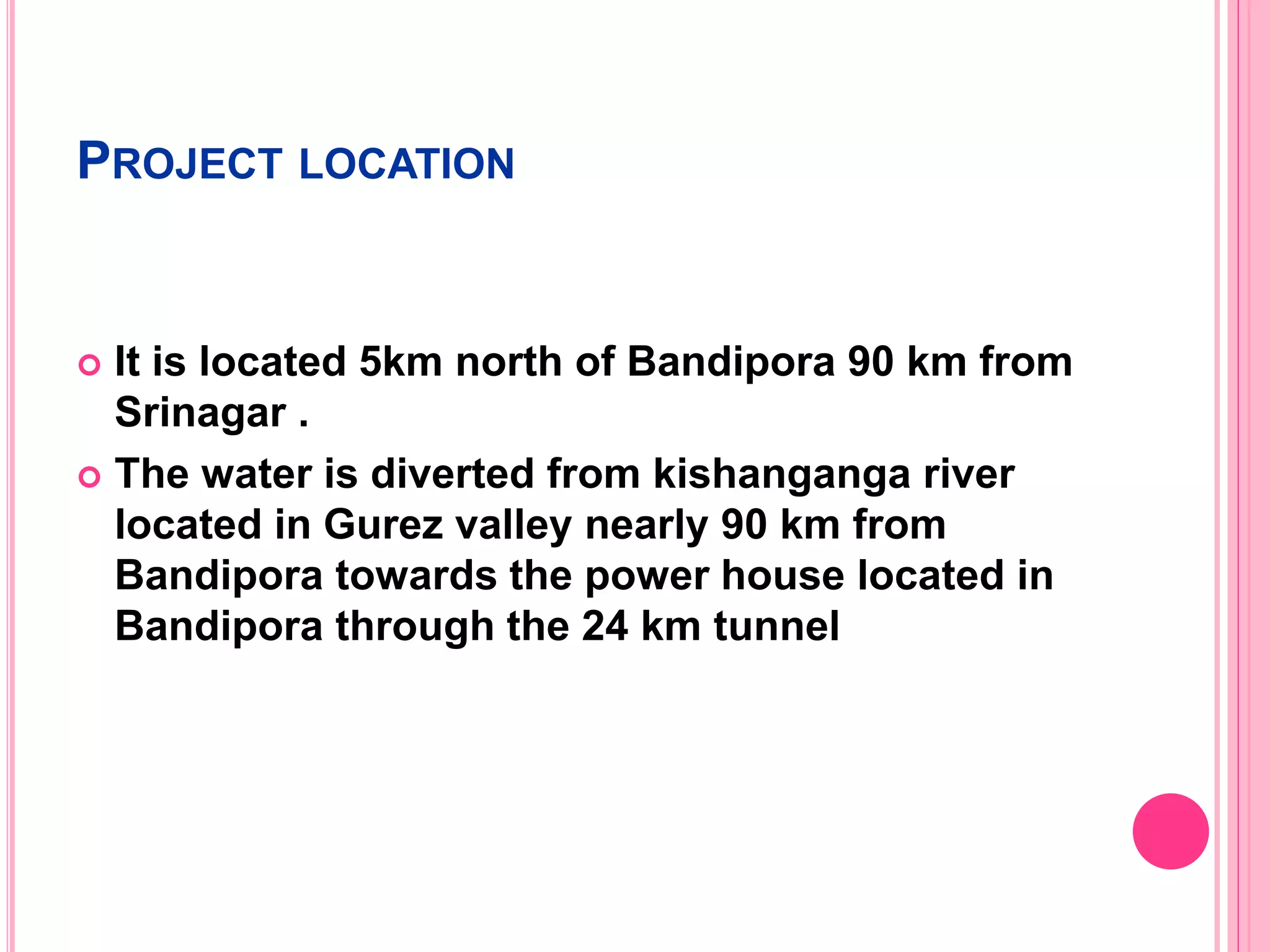 Presentation on kishanganga hydroelectric project bandipora j&k | PPTX