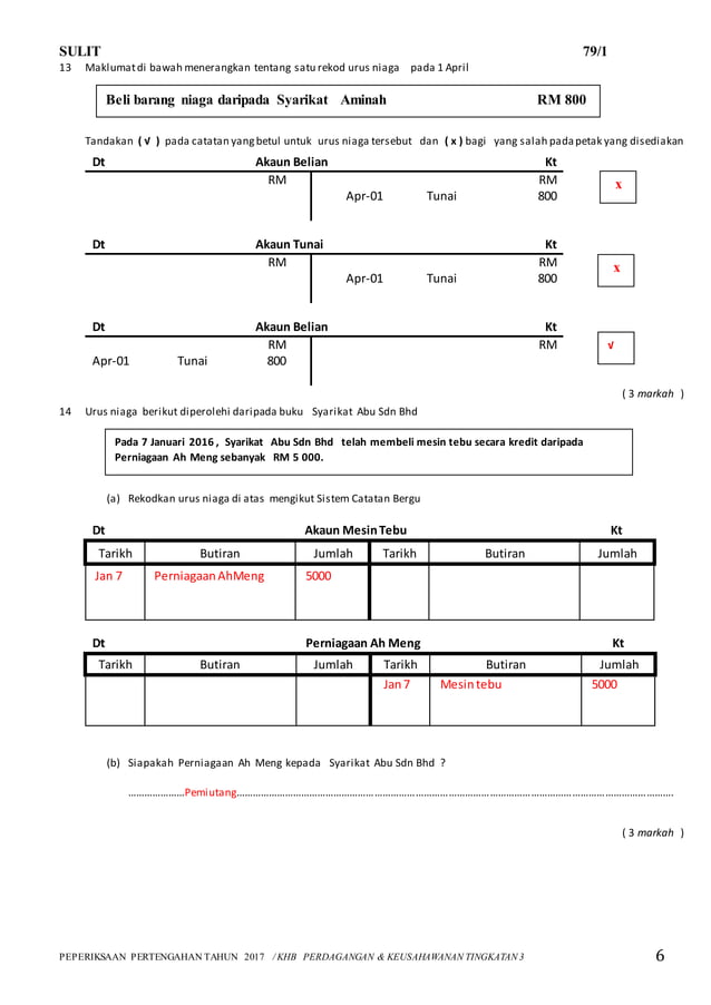 Ppt khb ting 3 2017 perdagangan jawapan (repaired) | PDF