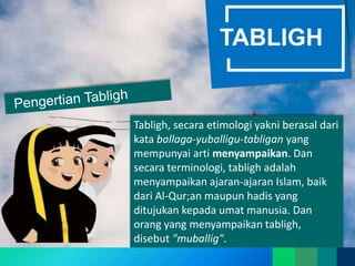 Ppt khotbah, tablig, dan dakwah di masyrakat | PPTX