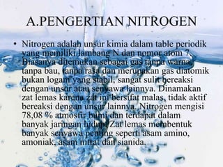 Kimia Unsur Oksigen dan Nitrogen | PPTX