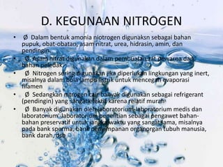 Kimia Unsur Oksigen dan Nitrogen | PPTX