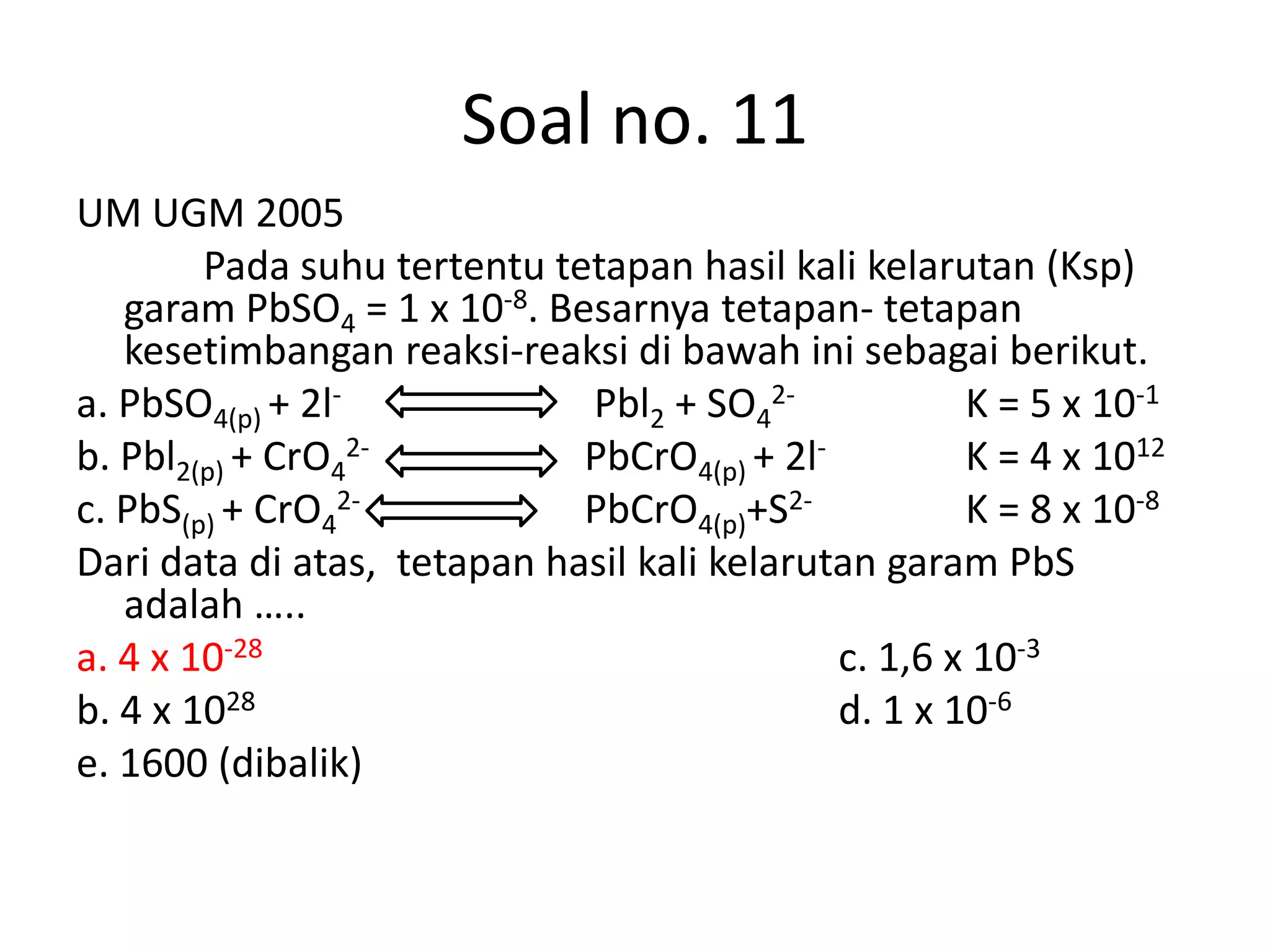 PPT KIMIA KSP + soal | PPTX