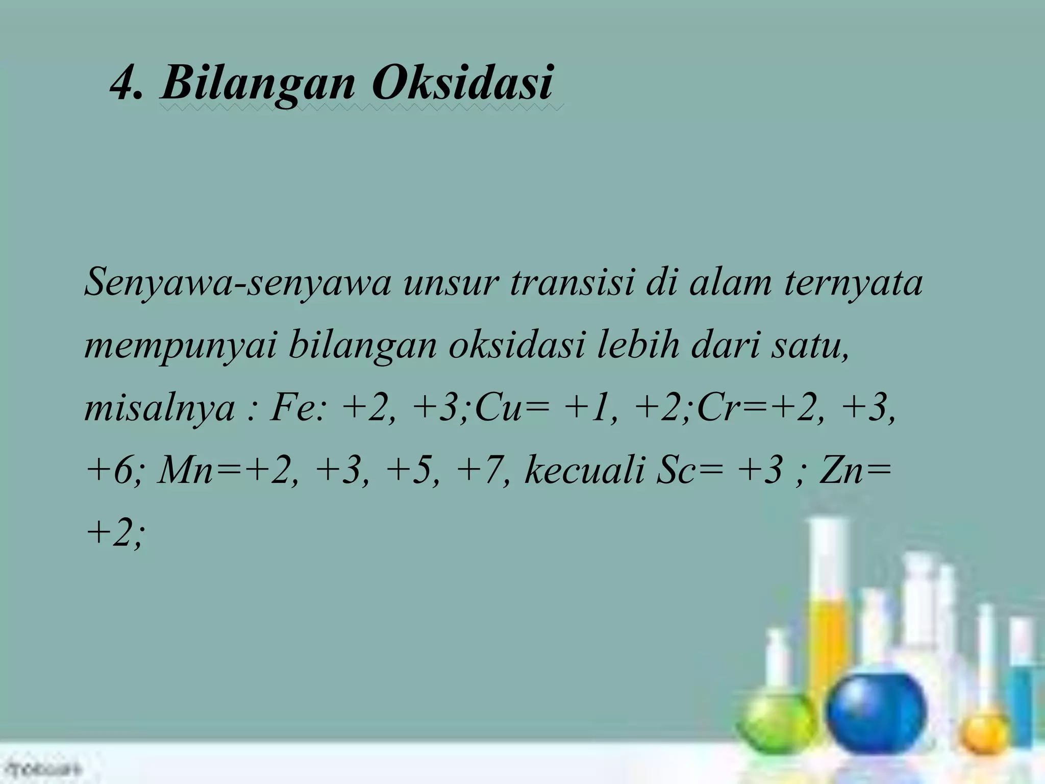 Ppt kimia ( unsur unsur transisi perioda 4 ) | PPTX