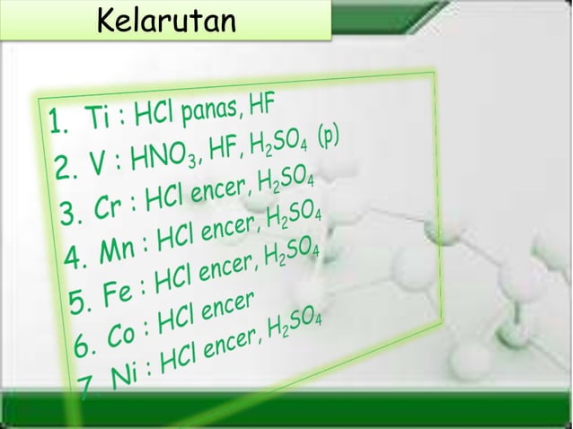 Ppt kimia ( unsur unsur transisi perioda 4 ) | PPTX