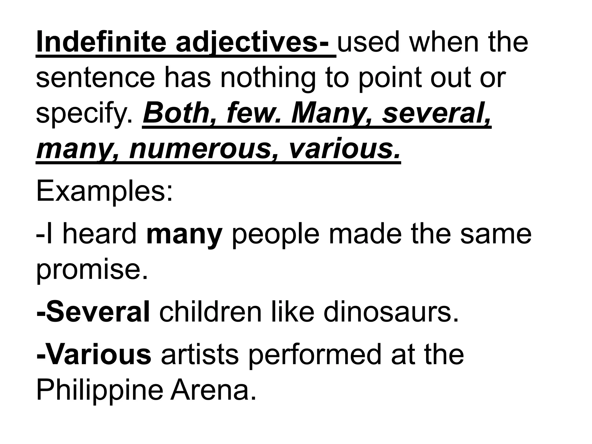 Kinds of adjectives | PPTX