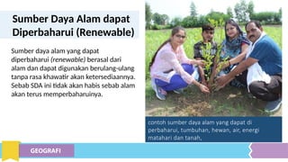 klasifikasi sda untuk pembelajaran geografi | PPTX