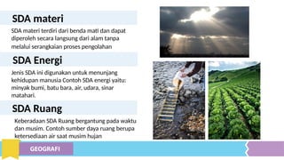 klasifikasi sda untuk pembelajaran geografi | PPTX
