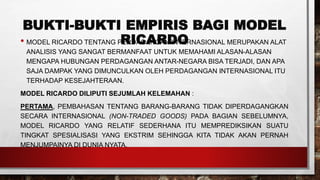 tenaga kerja dan keuntungan kmparatif model ricardo | PPTX