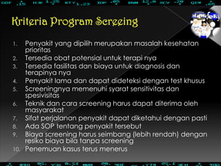 Penemuan Penyakit Secara Screening | PPTX