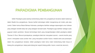 PPT KLP 1 EKONOMI PEMBANGUNAN: PARADIGMA EKONOMI PEMBANGUNAN.pptx