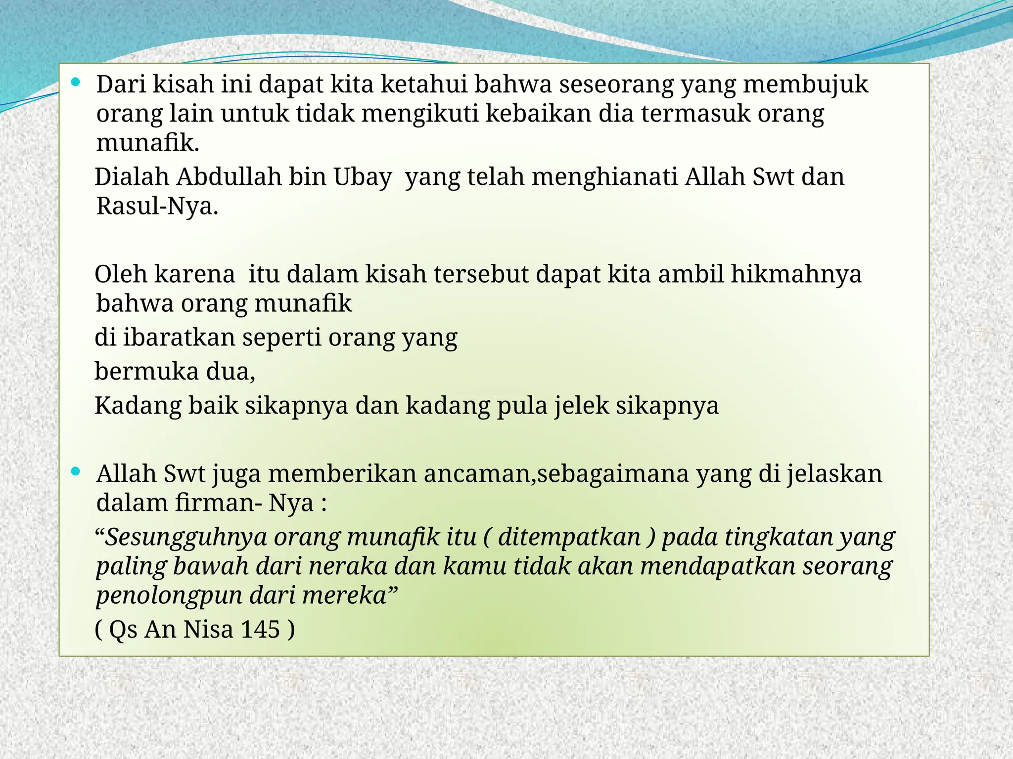 Powerpoint PAI materi kls 6 Munafik.pptx