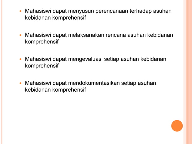 Ppt ASUHAN KEBIDANAN KOMPREHENSIF | PPTX