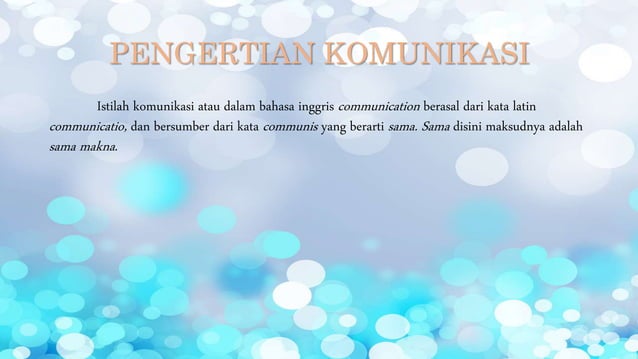 Ppt komunikasi | PPTX