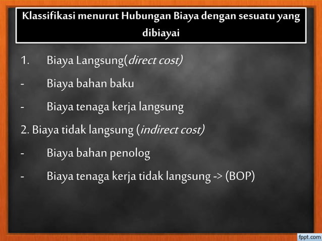 Ppt konsep,klasifikasi biaya,arus biaya,dan laporan keuangan | PPTX