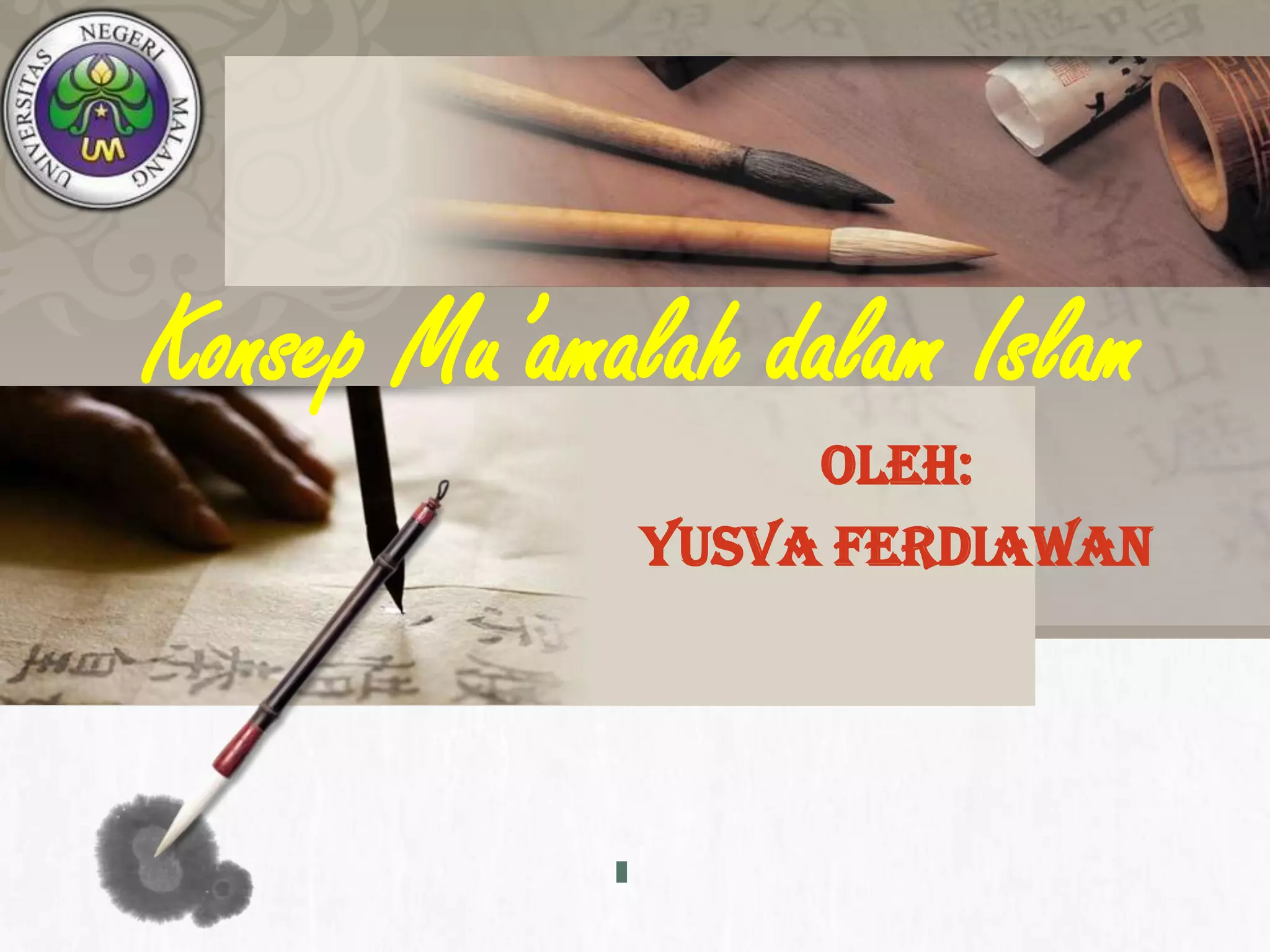 konsep muamalah dalam islam | PPTX