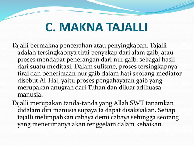 PPT Konsep Takhali,Tahalli,Tajalli | PPTX