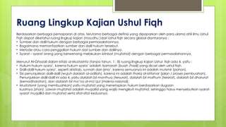 Penjelasan tentang pengertian konsep ushul fiqh | PPTX