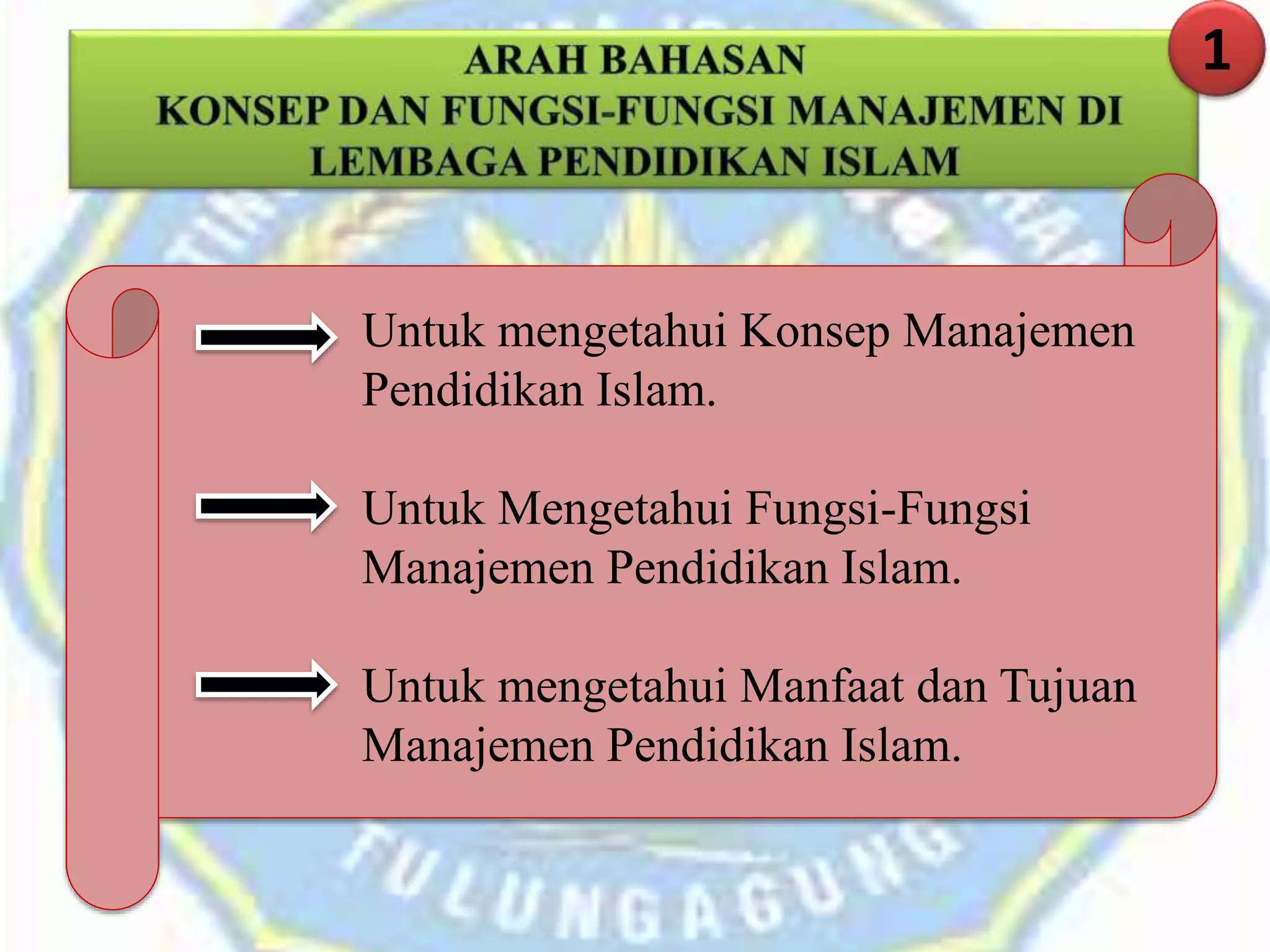 Ppt Kosep Dan Fungsi Manajemen Pendidikan Islam Ppt