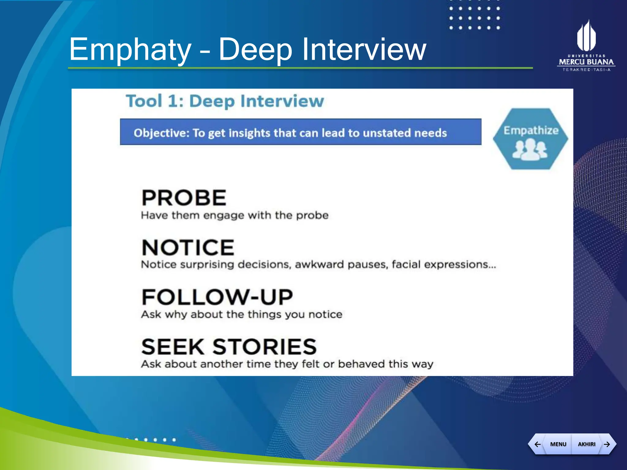 Empathy langkah pertama dalam Design Thinking | PPTX