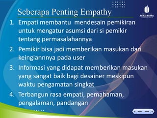 Empathy langkah pertama dalam Design Thinking | PPTX